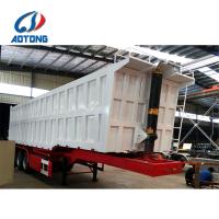 China 20-80tons Tipping Trailer Semi Truck with Hydraulic Self Discharge and HYVA System for sale