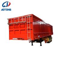China 3 Axles Dry Van Cargo Semi Trailer with Side Open Door and Standard 28Ton Landing Gear for sale