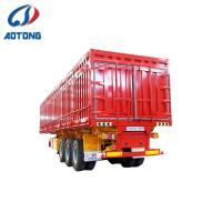 China 3 Axles Dry Van Cargo Semi Trailer with Side Open Door and Standard 28Ton Landing Gear for sale