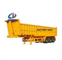 China Chile Market 3 Axles 30T-60T Rear Dump Semi Trailer with Standard 28Ton Landing Gear for sale