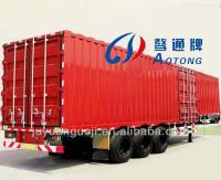 China Mechanical Suspension 20FT 40FT Box Semi Trailer with Side Door Van Cargo Semi Trailer for sale