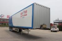 China Producer Dry Van Semi Trailer with Dual Line Braking System Open Wing and Competitive for sale