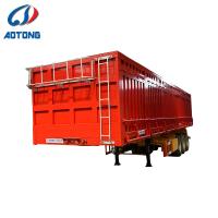 China 3 Axles Dry Van Cargo Semi Trailer with Side Open Door and 11980*2500*3800mm Size for sale