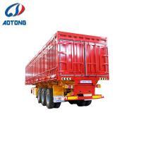 China 3 Axles Dry Van Cargo Semi Trailer with Side Open Door and 11980*2500*3800mm Size for sale