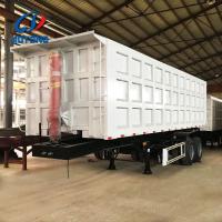 China 3 Axle 40 ton Heavy Duty Semi-Trailer 50 Cubic Meter Tipper Rear U Shape Dump Trailer for sale