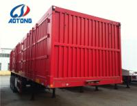 China 3-Axle Semi-Trailer 53 ft Dry Van Tri-Axle Stanchions Steel Cargo Dump Trailer for sale