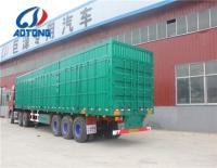 China 3-Axle Semi-Trailer 53 ft Dry Van Tri-Axle Stanchions Steel Cargo Dump Trailer for sale
