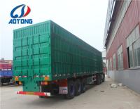 China 3-Axle Semi-Trailer 53 ft Dry Van Tri-Axle Stanchions Steel Cargo Dump Trailer for sale