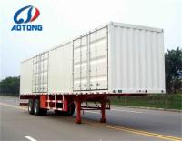 China 3-Axle Semi-Trailer 53 ft Dry Van Tri-Axle Stanchions Steel Cargo Dump Trailer for sale