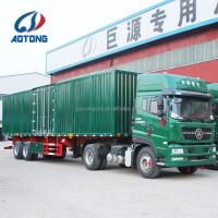China Transport Function 2 Axle Dry Van Type Cargo Trailer/Box Semi Trailer 1-5 Bifold Each Side for sale