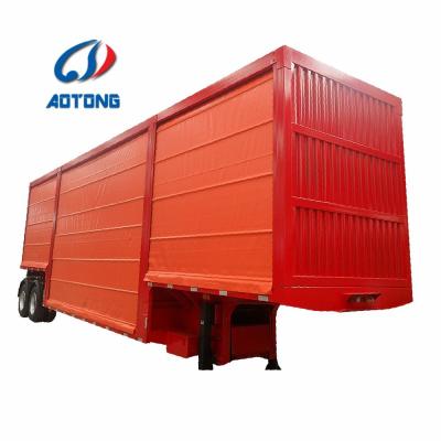 China Customised 3 Axles Curtain Side Cargo Trailer for Smooth and Safe Transportation for sale