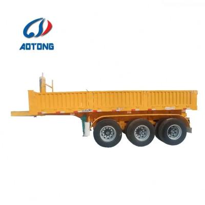 China Hydraulic Sand Transporting Dump Truck Semi Trailer Type Landing Gear Standard 28 Ton for sale