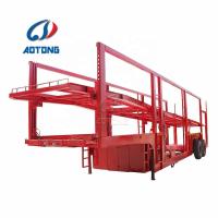 China BPW Optional 2 Axles Skeleton 8 Cars Transporting Type Car Carrier Semi Trailer by AOTONG for sale