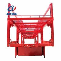 China BPW Optional 2 Axles Skeleton 8 Cars Transporting Type Car Carrier Semi Trailer by AOTONG for sale
