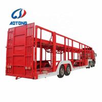 China BPW Optional 2 Axles Skeleton 8 Cars Transporting Type Car Carrier Semi Trailer by AOTONG for sale