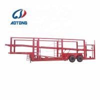 China BPW Optional 2 Axles Skeleton 8 Cars Transporting Type Car Carrier Semi Trailer by AOTONG for sale