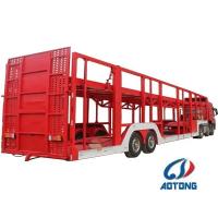 China Air Brake Two Deck Pickup Truck Trailer Skeleton Type 6 Car Carrier Transport Trailer for sale