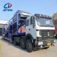 China Air Brake Two Deck Pickup Truck Trailer Skeleton Type 6 Car Carrier Transport Trailer for sale