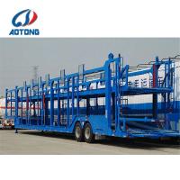 China AOTONG Semi-Trailer 2 Double Axles 6 Units SUV Car Carrier Transport Truck Trailers for sale