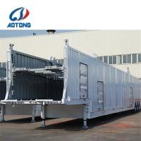 China AOTONG Semi-Trailer 2 Double Axles 6 Units SUV Car Carrier Transport Truck Trailers for sale