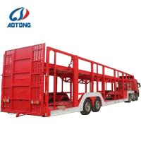 China Dual Line Braking System 2/3 Axles Car Transporter Trailer for Vehicle Transportation for sale