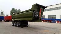 China 100 Tons Double Axles U Shaped End Rear Tipper Dumper Semi Truck Trailer for in Market for sale