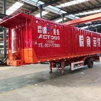 China Suspension Mechanical Suspension Juyuan Trailer 80Ton Side Dump Truck Semi Trailer for sale
