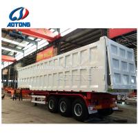 China 60 Ton 45cbm U Shape Square Shape Hydraulic Rear Dump Tipper Truck Semi Trailer with 1 for sale
