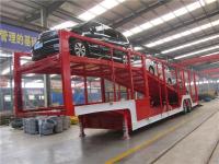 China AOTONG 2 double axles 6 units Electric SUV car carrier semi trailer for customer's request for sale