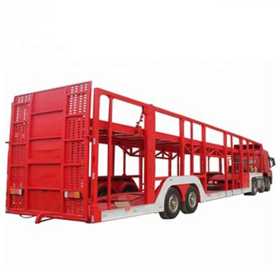 China 10pcs Leaf Spring Semi-Trailer for Car Carrier Double Deck Hydraulic Lifting SUV JEEP Transport for sale