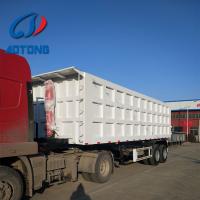 China 40 Tons 40 Cubic Meter Container Tipper Truck Semi Trailer Featuring 10 Leaf Spring for sale