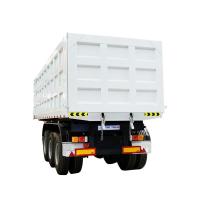 China U Shape Rear Tipper Tri-Axles End Dump Semi Truck Trailer with Leaf Spring Suspension for sale