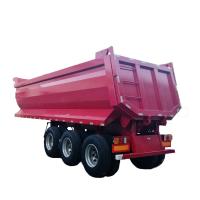 China U Shape Rear Tipper Tri-Axles End Dump Semi Truck Trailer with Leaf Spring Suspension for sale