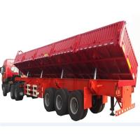 China JOST 28Tons Heavy Duty Dump Semi Trailer 30-100T Side Lift 4 Axles Side Tipper Trailer for sale