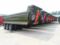 China Steel 3 Axles 30ton Hydraulic Cylinder Dump Trailer Tripping Truck Cargo Semi Trailer for sale