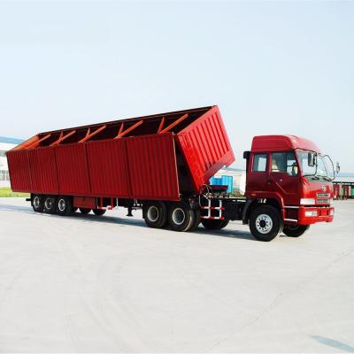 China 12000*2500*3500mm 2/3 Axles Side Tipper Semi Truck Trailer for Self Discharge Needs for sale