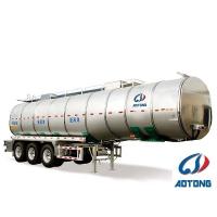 China 40T30T 28T 25T Milk Tanker Trailer Dual Line Braking System for Fuel/Oil Transportation for sale