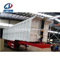 China HAVY Hydraulic Cylinder 3 Axles 50T Rear Dump Semi Trailer Tipping Truck Trailer Self Discharge Dumping Trailers for sale