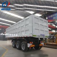 China Low Bed Deck Dimension 12000X2500X1500mm Dump Semi-Trailer for 100 Ton Coal Transport for sale