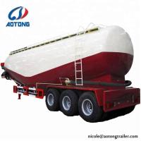 China 45M3 V Type Bulk Cement Tanker Powder Tank Semi Trailer with 11980*2500*3800mm Size for sale