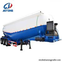 China 45M3 V Type Bulk Cement Tanker Powder Tank Semi Trailer with 11980*2500*3800mm Size for sale