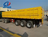 China Semi-Trailer Side Dump Truck with Tri Axle Hydraulic Cylinder Axle/Size Optional for sale