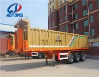 China Semi-Trailer Side Dump Truck with Tri Axle Hydraulic Cylinder Axle/Size Optional for sale