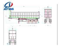 China 10 Leaf Spring Dump Semi Trailer for 50CBM / 60 TONS Coal Transportation and Tipping for sale