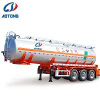 China 50000L Fuel Oil Carrier Semi Truck Trailer 3 Axle Chemical Liquid Aluminium Oil Trailers for sale