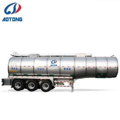 China 500mm Manhole 3 Axles Fuel Tank Trailer/Chemical Acid Liquid Tank Semi Trailer for sale