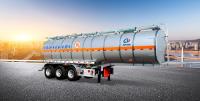 China 500mm Manhole 3 Axles Fuel Tank Trailer/Chemical Acid Liquid Tank Semi Trailer for sale
