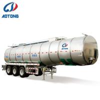 China 500mm Manhole 3 Axles Fuel Tank Trailer/Chemical Acid Liquid Tank Semi Trailer for sale