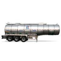 China 500mm Manhole 3 Axles Fuel Tank Trailer/Chemical Acid Liquid Tank Semi Trailer for sale