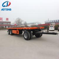 China 20ft 40ft 20-40Tons Small Flatbed Cargo Trailer Full Trailer Max Payload 40T 2/3 Axles for sale